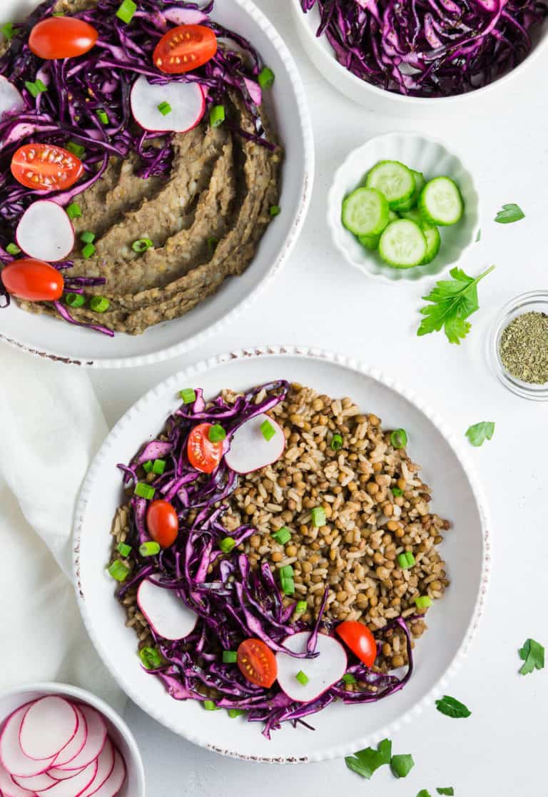 Mjedra - Lebanese Lentil and Rice - Monkey and Me Kitchen Adventures