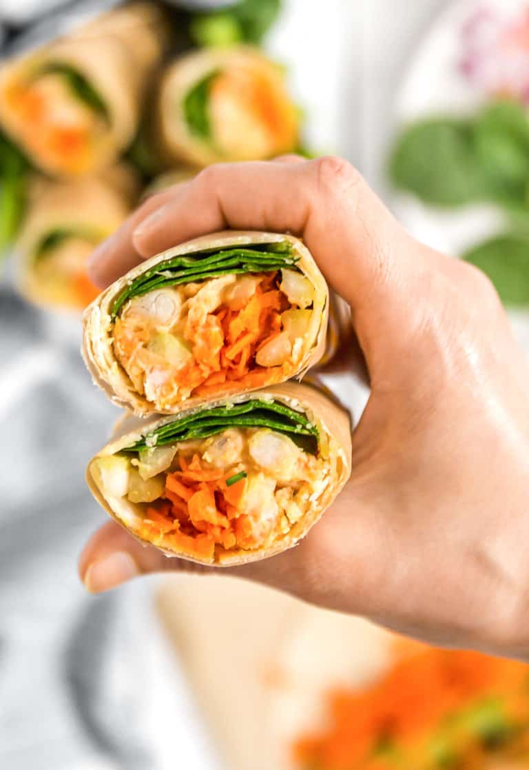 Vegan Buffalo Bean Wrap - Monkey and Me Kitchen Adventures