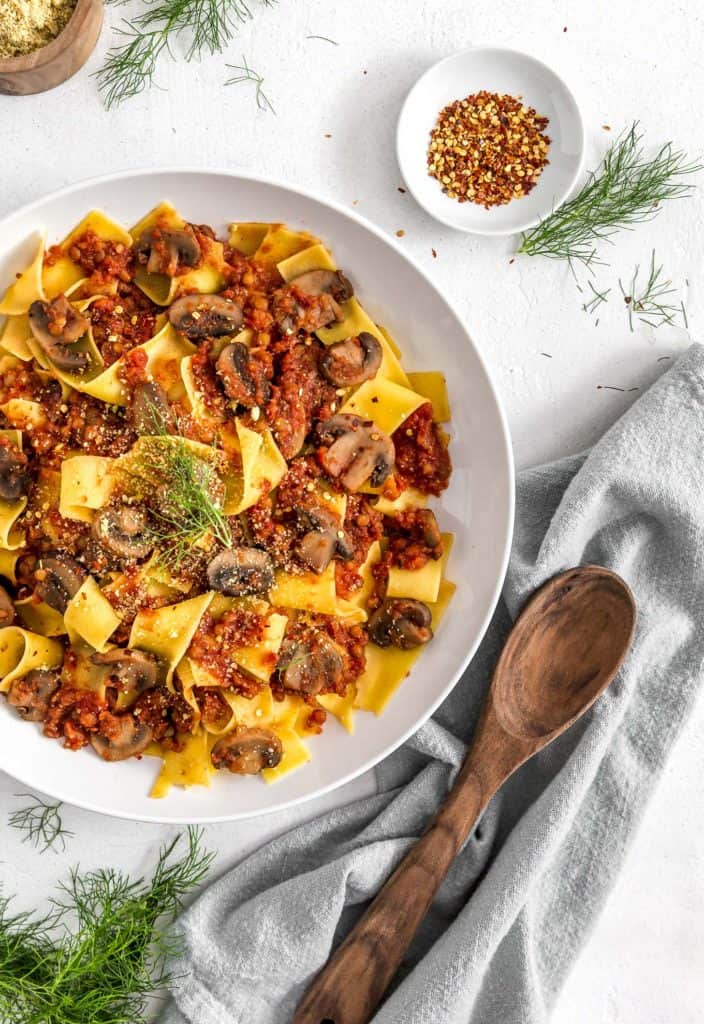 Vegan Sausage Ragu - Monkey and Me Kitchen Adventures