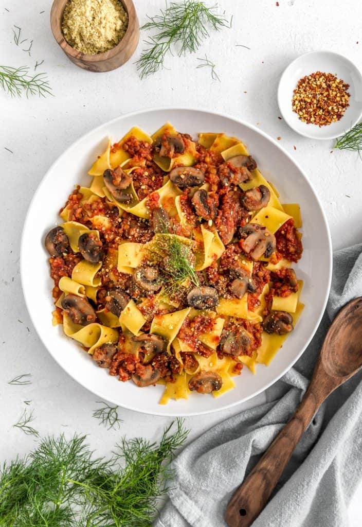 Vegan Sausage Ragu - Monkey and Me Kitchen Adventures