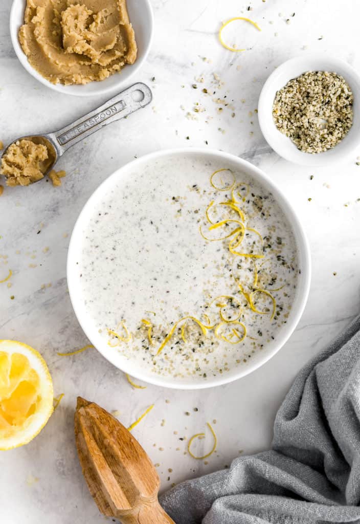 No Oil Lemon Hemp Dressing - Monkey and Me Kitchen Adventures