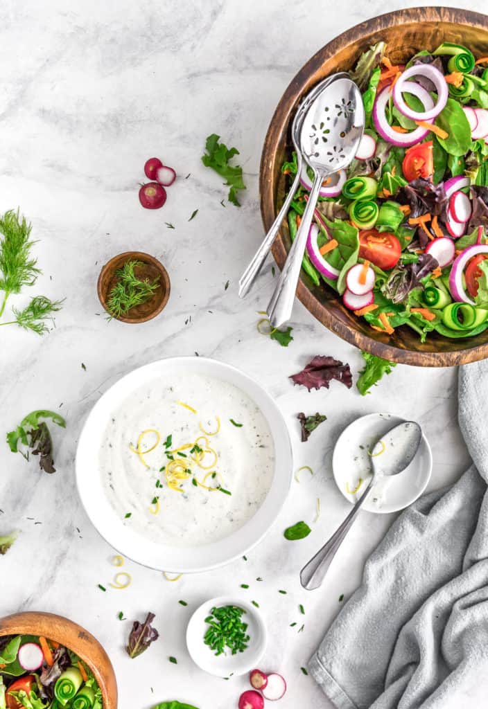 No Oil Vegan Ranch Dressing - Monkey and Me Kitchen Adventures
