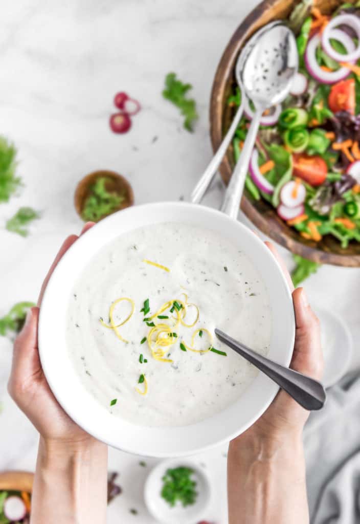 No Oil Vegan Ranch Dressing - Monkey and Me Kitchen Adventures