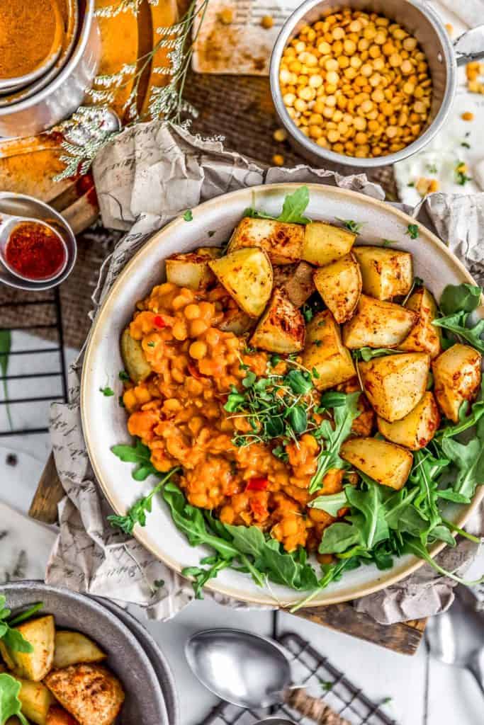 Curried Yellow Split Pea Stew - Monkey and Me Kitchen Adventures