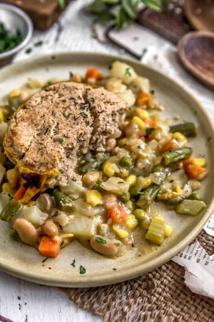 Vegan Biscuit Pot Pie - Monkey and Me Kitchen Adventures