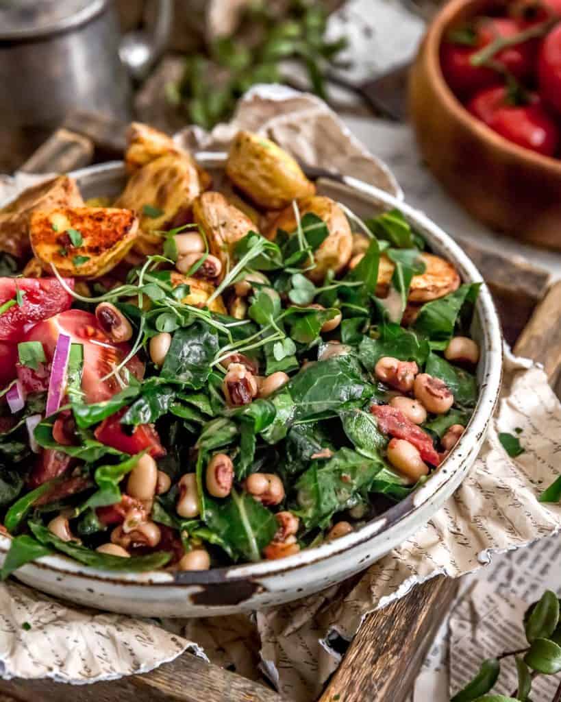 Collard Greens and Black-Eyed Pea Salad - Monkey and Me Kitchen Adventures