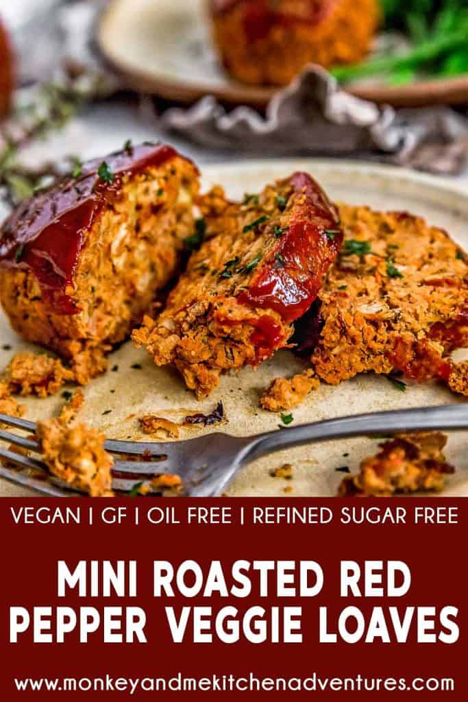 Mini Roasted Red Pepper Veggie Loaves - Monkey and Me Kitchen Adventures