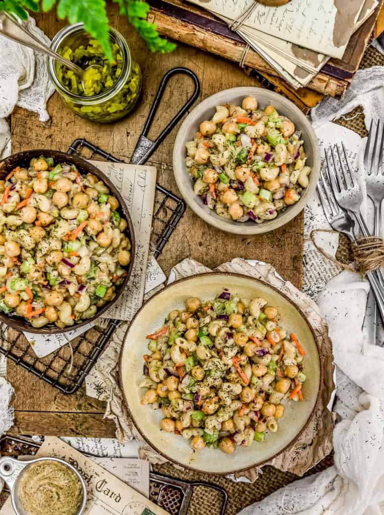 Vegan Pickle Macaroni Salad - Monkey and Me Kitchen Adventures