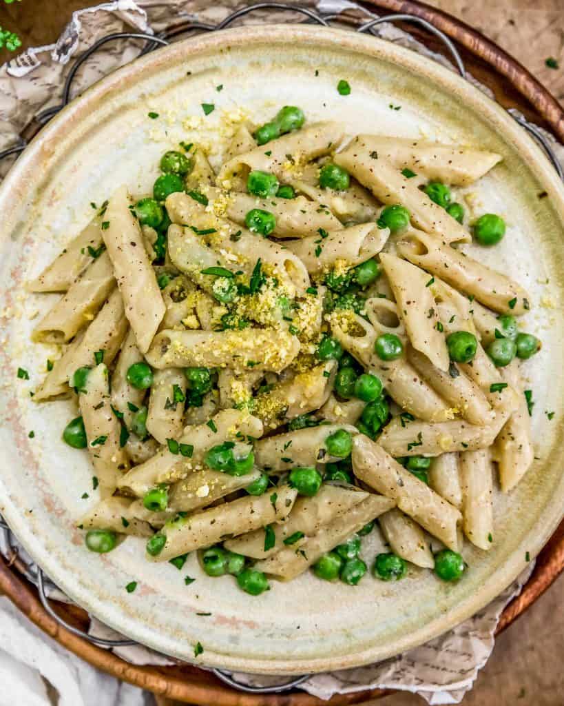Creamy Garlic Pasta - Monkey and Me Kitchen Adventures
