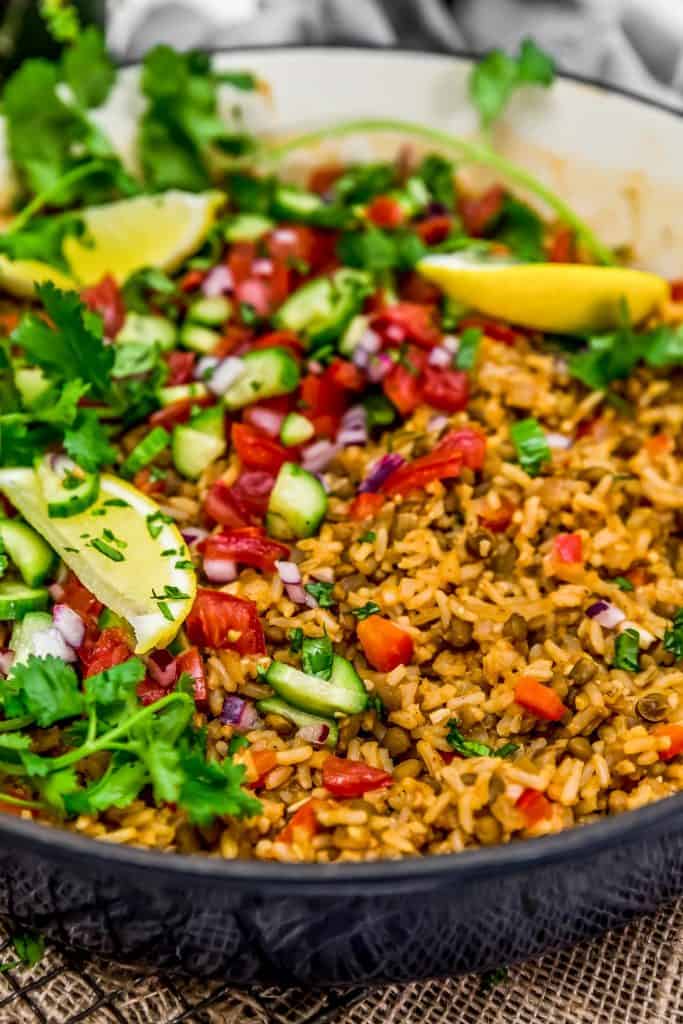 Middle Eastern Rice and Lentils - Monkey and Me Kitchen Adventures