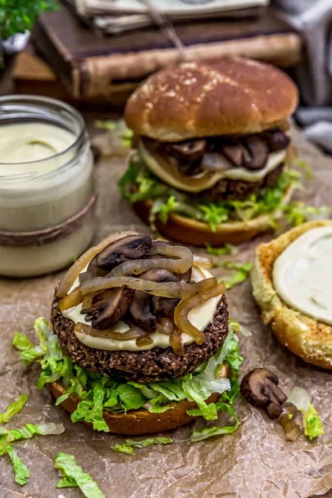 Vegan Patty Melt Burger - Monkey and Me Kitchen Adventures