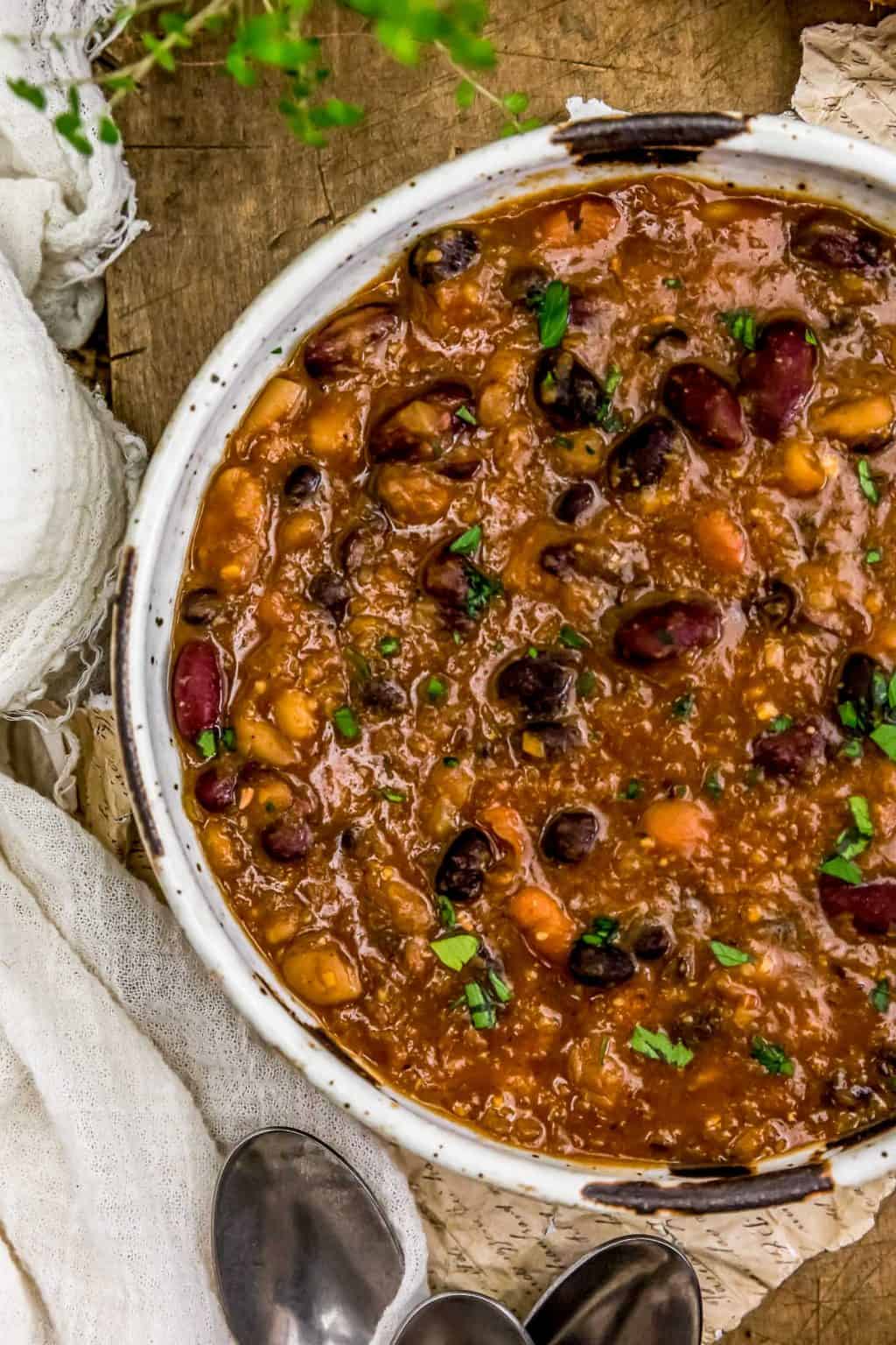 Easy Calico Bean Soup - Monkey and Me Kitchen Adventures