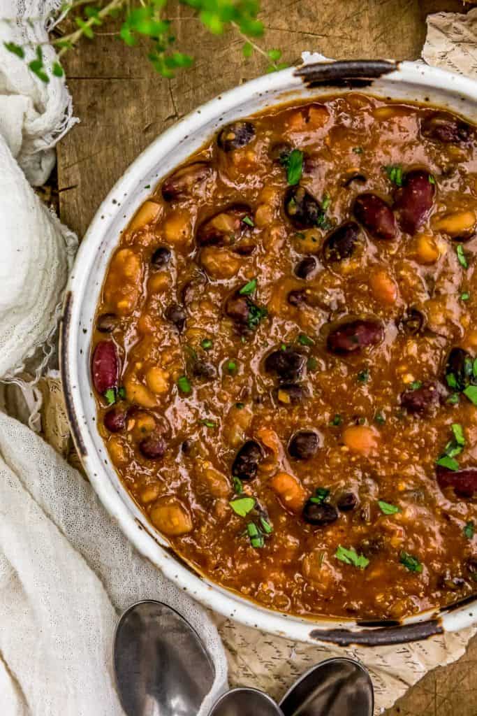 Easy Calico Bean Soup - Monkey and Me Kitchen Adventures