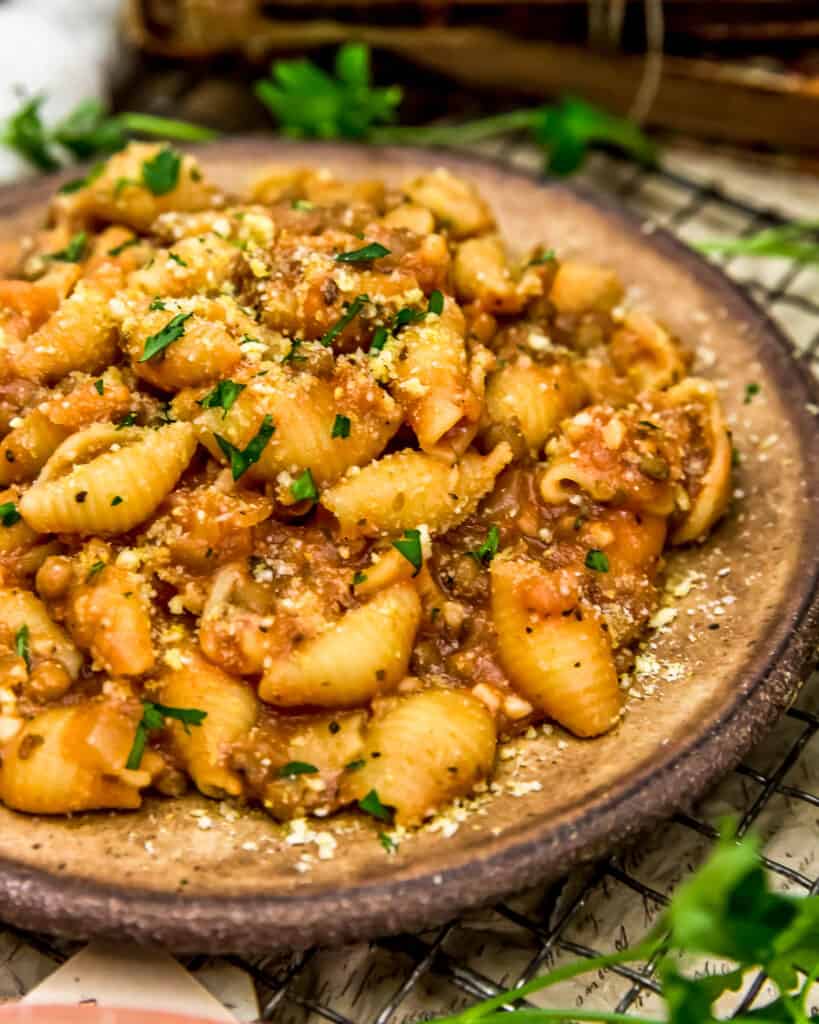 Creamy Lentils and Shells - Monkey and Me Kitchen Adventures