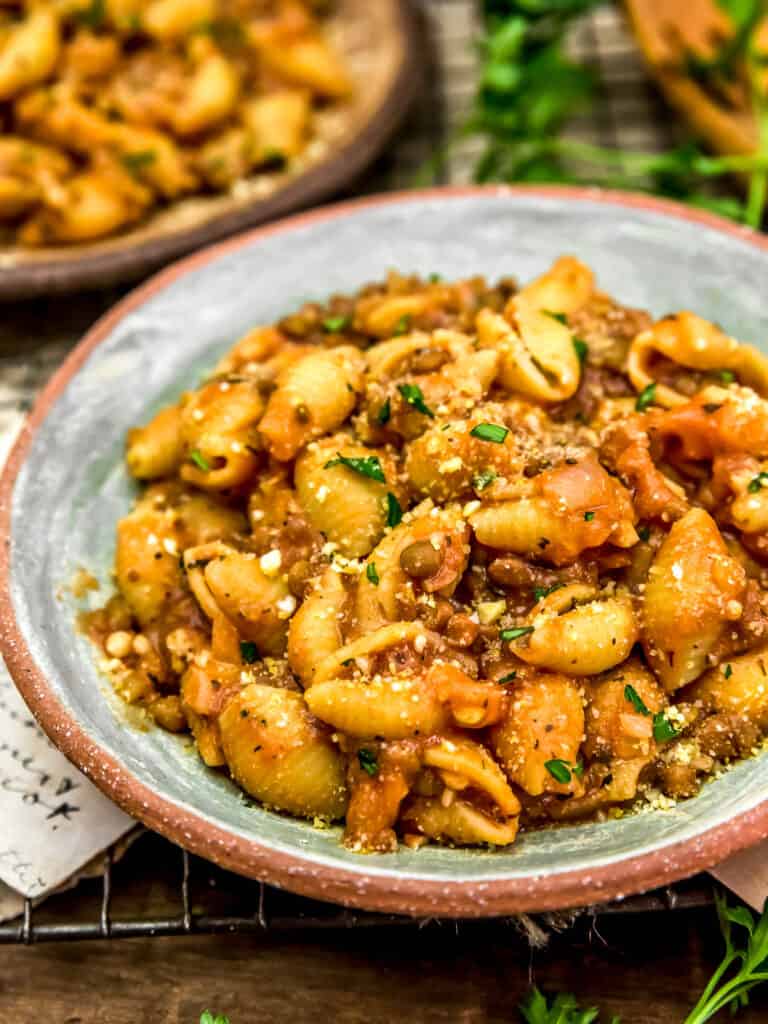 Creamy Lentils and Shells - Monkey and Me Kitchen Adventures