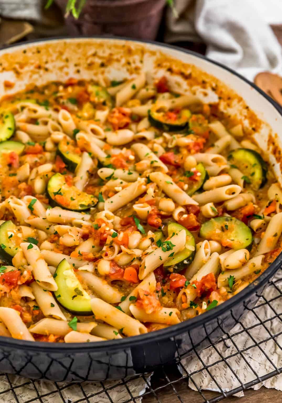 Garden Veggie Ragu Pasta - Monkey and Me Kitchen Adventures