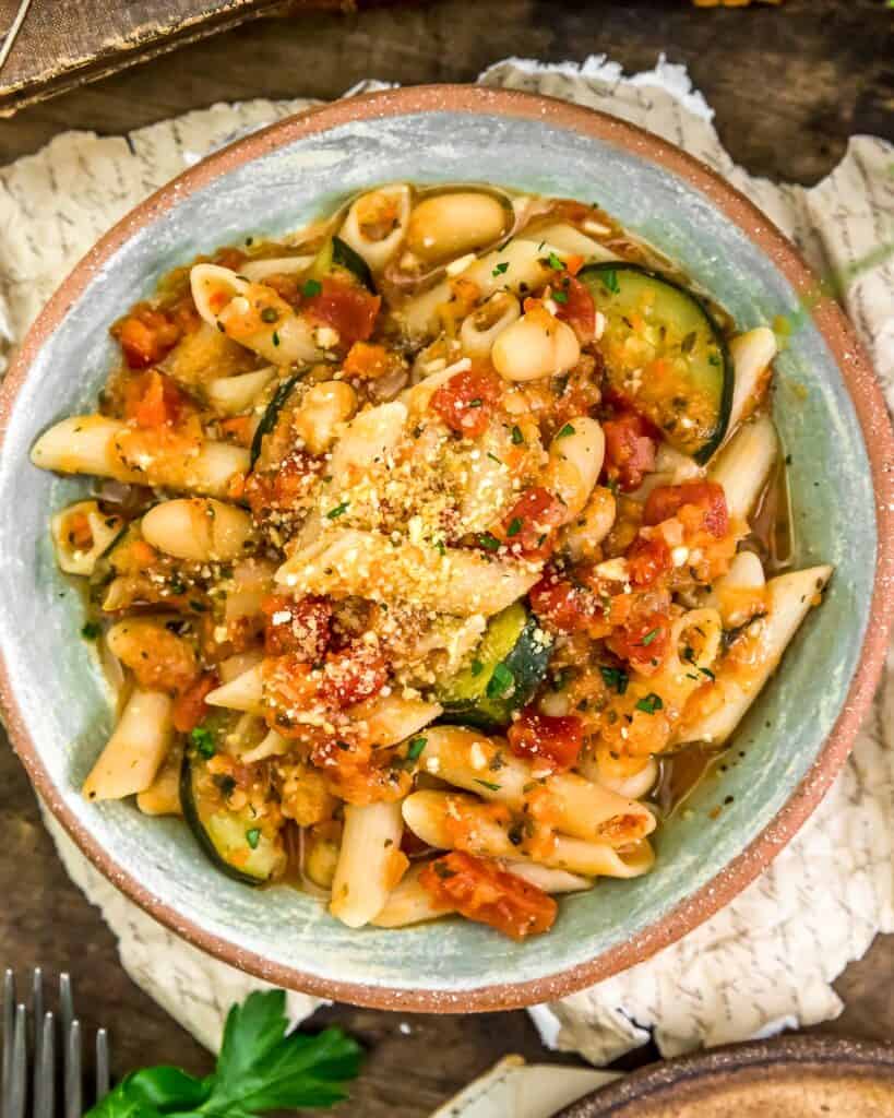Garden Veggie Ragu Pasta - Monkey and Me Kitchen Adventures