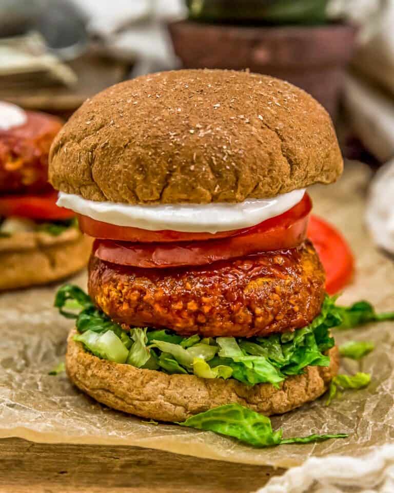 Vegan Firecracker Burgers - Monkey and Me Kitchen Adventures