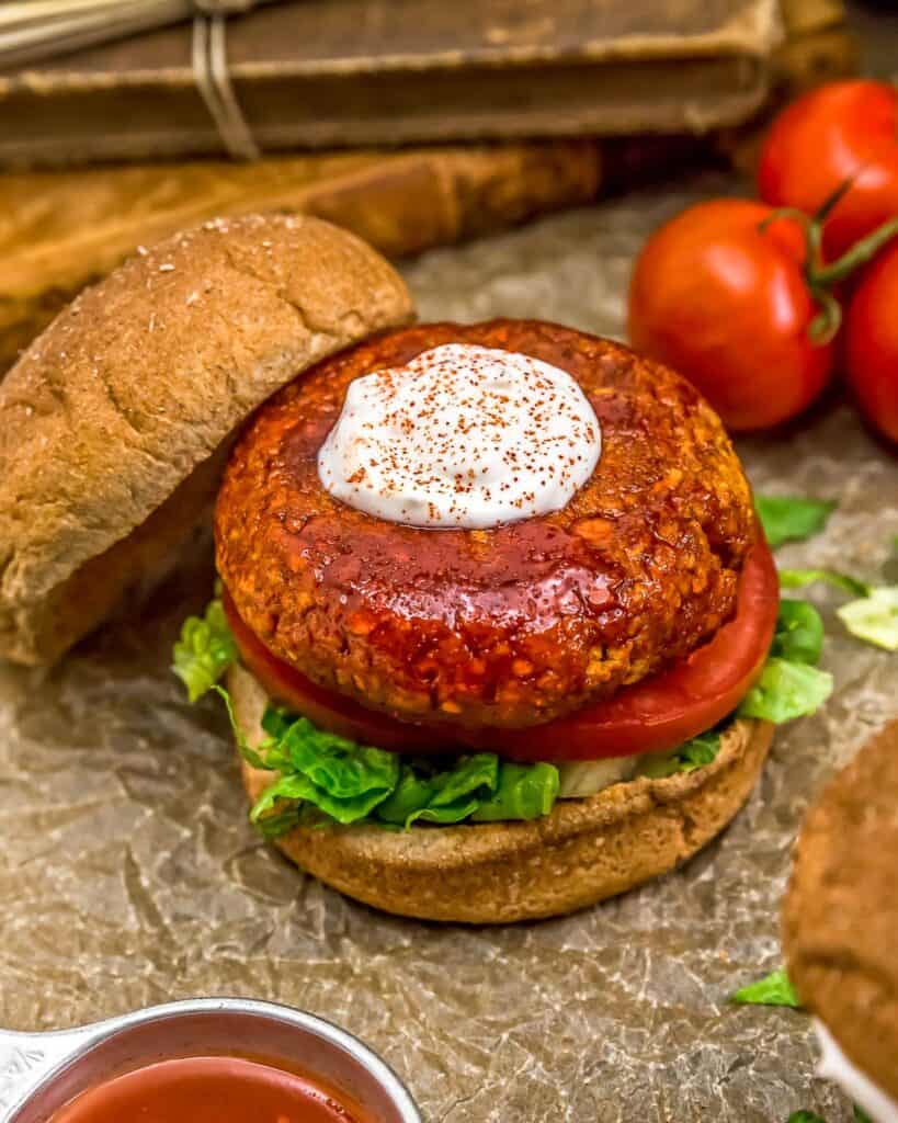 Vegan Firecracker Burgers - Monkey and Me Kitchen Adventures