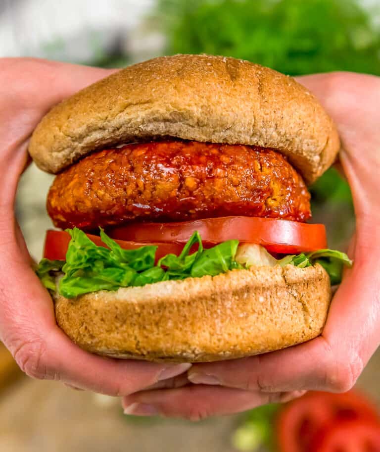 Vegan Firecracker Burgers - Monkey and Me Kitchen Adventures