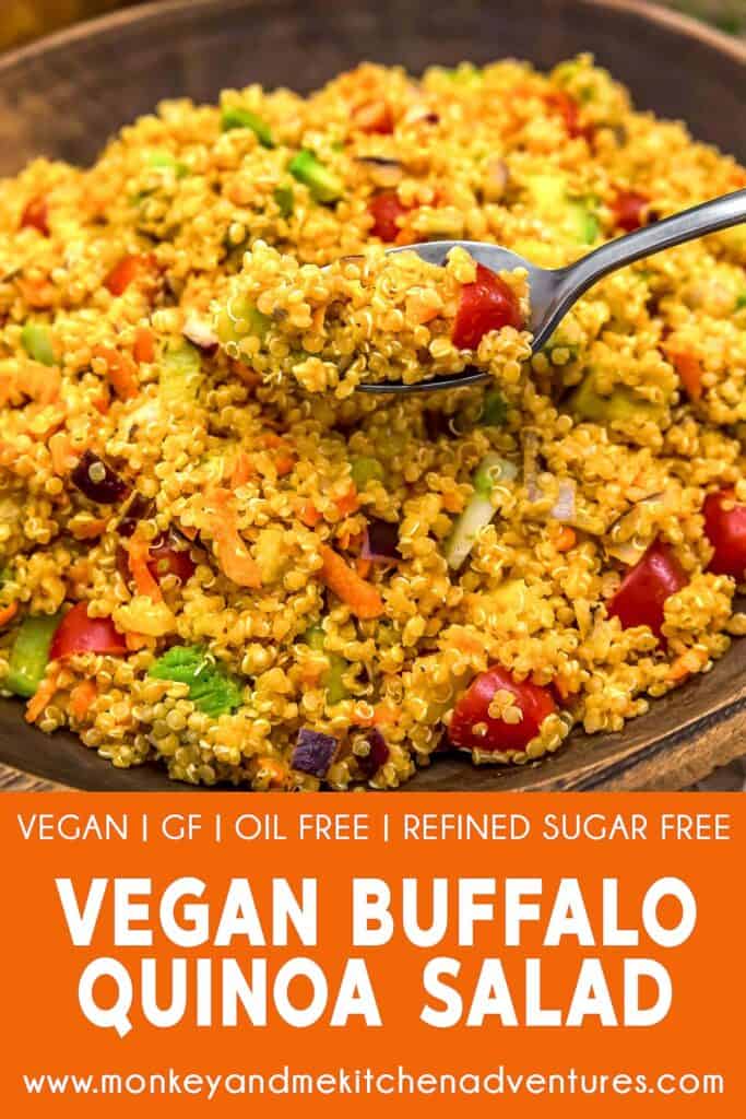 Vegan Buffalo Quinoa Salad - Monkey and Me Kitchen Adventures