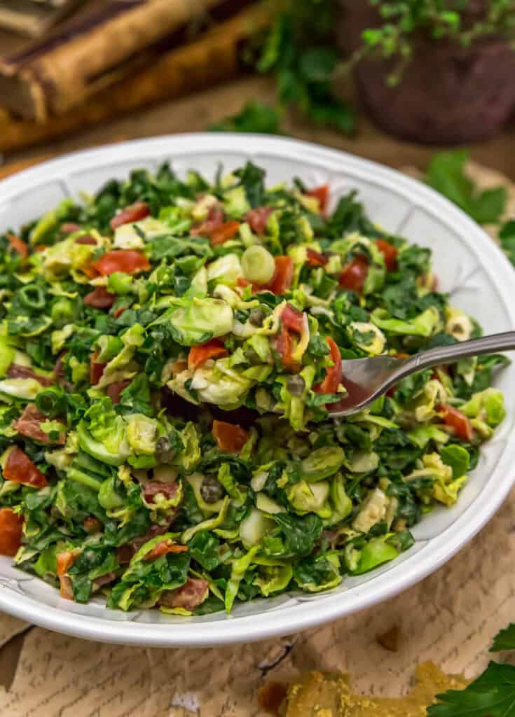 Vegan Caesar Chopped Salad - Monkey and Me Kitchen Adventures