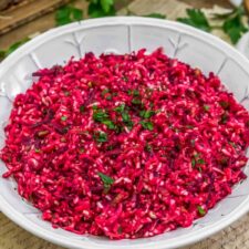 Oil Free Tangy Beet Coleslaw - Monkey and Me Kitchen Adventures