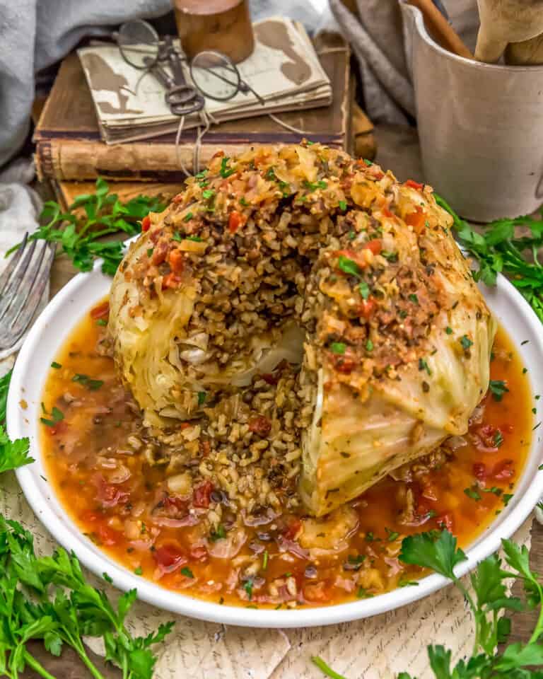 Instant Pot Lentil Pilaf Whole Stuffed Cabbage - Monkey and Me Kitchen ...