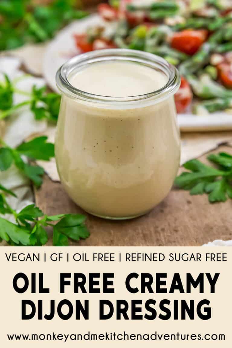 Oil Free Creamy Dijon Dressing - Monkey and Me Kitchen Adventures