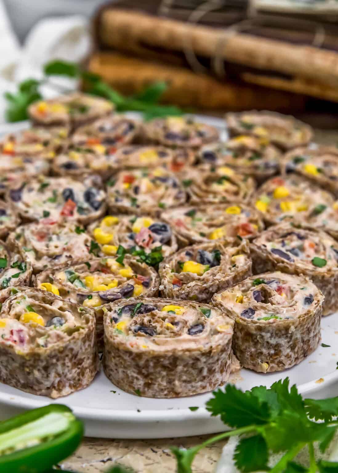 Vegan Mexican Pinwheels - Monkey and Me Kitchen Adventures