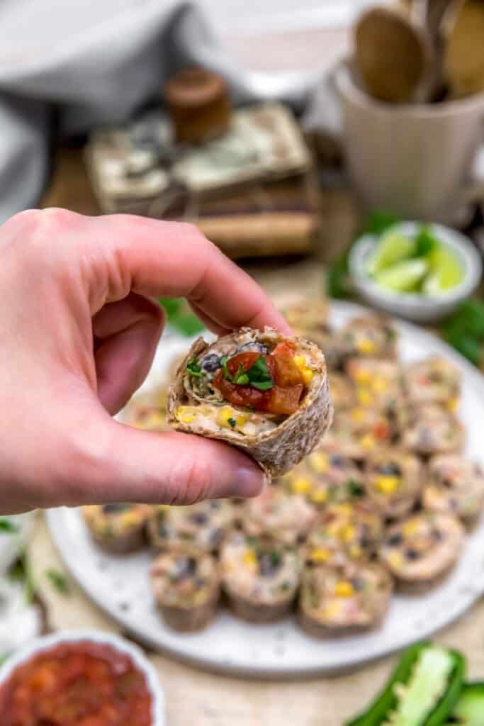 Vegan Mexican Pinwheels - Monkey and Me Kitchen Adventures