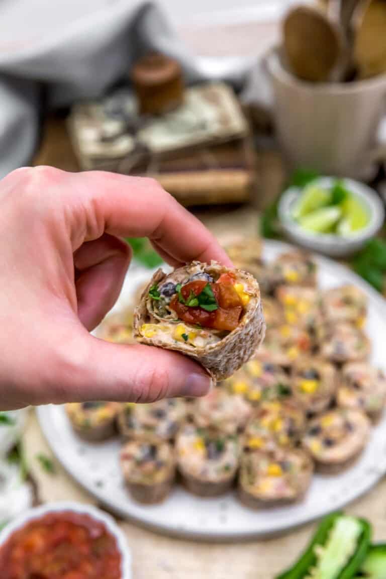 Vegan Mexican Pinwheels - Monkey and Me Kitchen Adventures