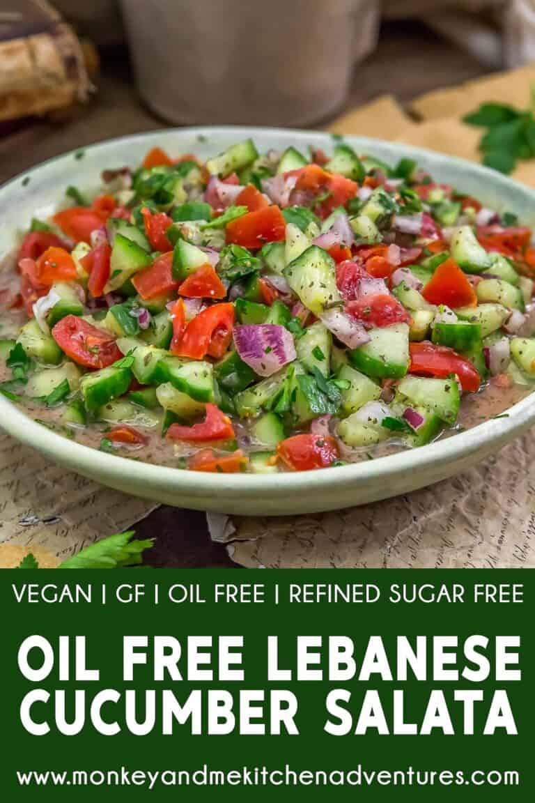 Oil Free Lebanese Cucumber Salata (Lebanese Cucumber Salad) - Monkey ...