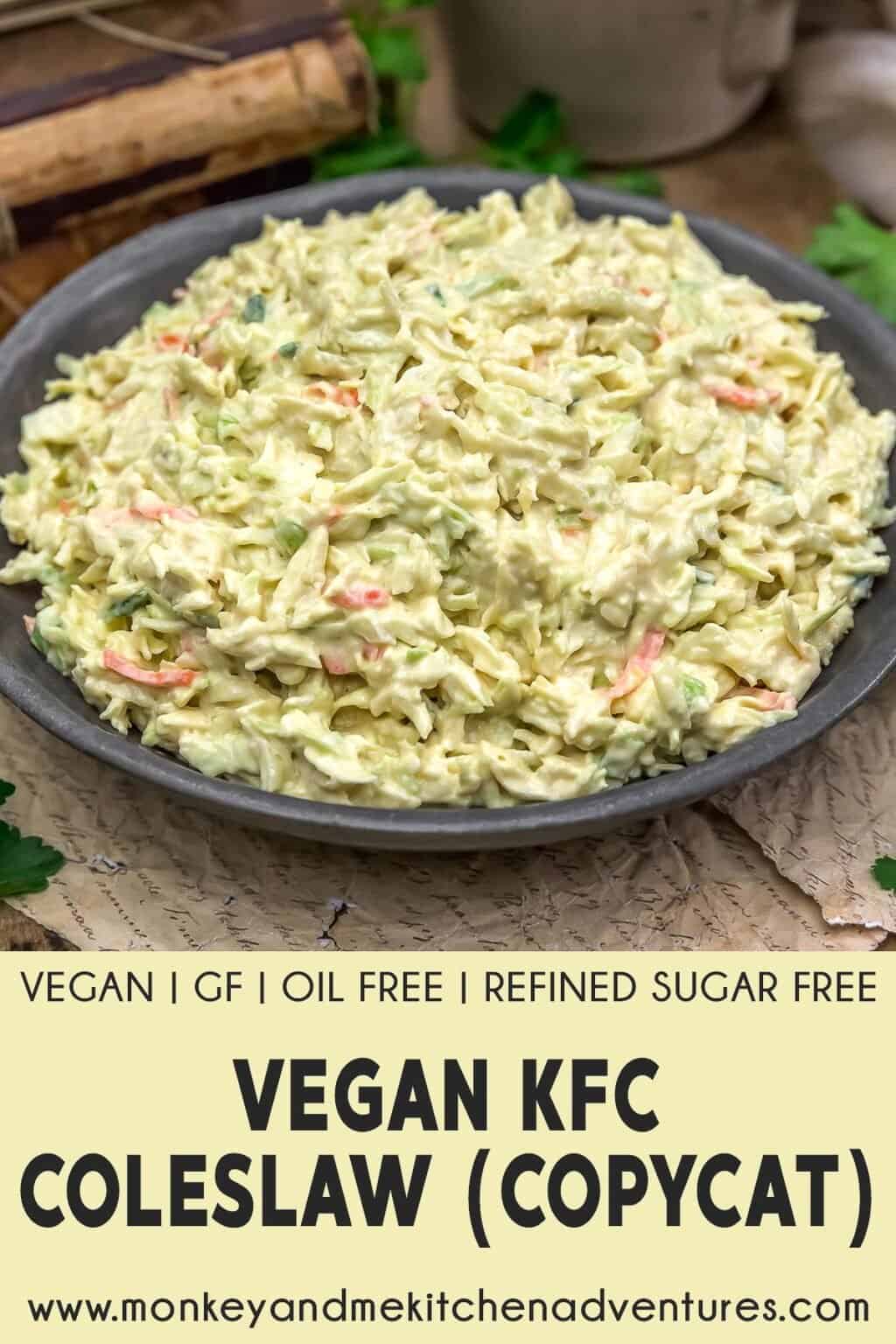 Vegan KFC Coleslaw (Copycat) - Monkey and Me Kitchen Adventures