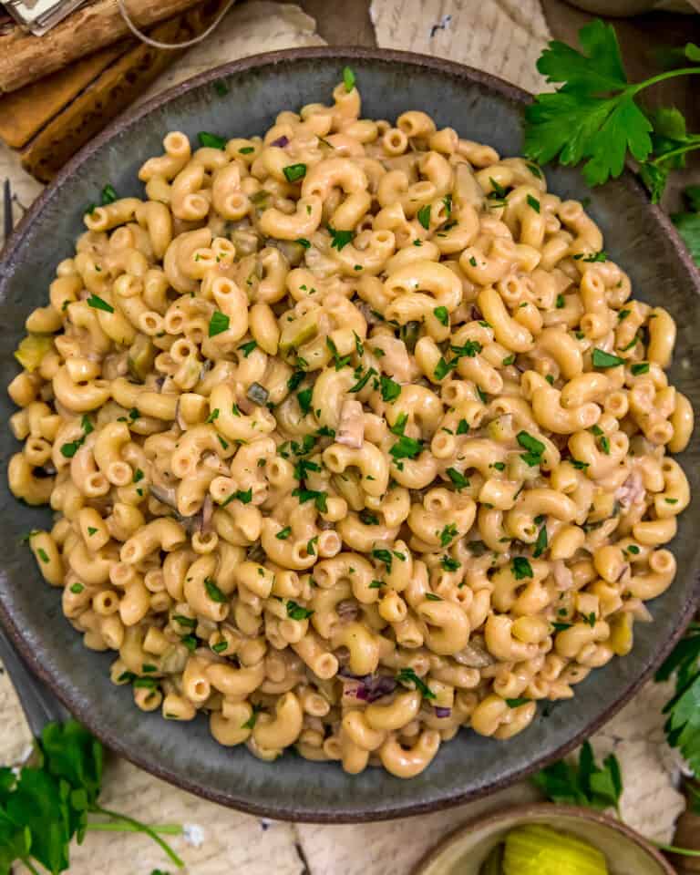 Vegan Big Mac Pasta Salad - Monkey and Me Kitchen Adventures
