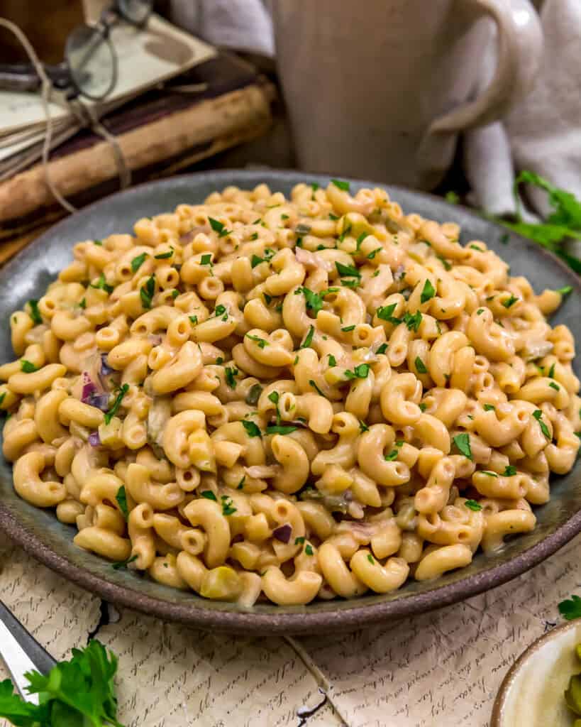 Vegan Big Mac Pasta Salad - Monkey and Me Kitchen Adventures