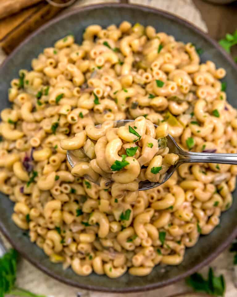 Vegan Big Mac Pasta Salad - Monkey and Me Kitchen Adventures