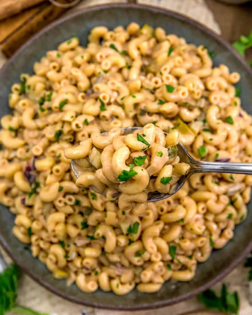 Vegan Big Mac Pasta Salad - Monkey and Me Kitchen Adventures