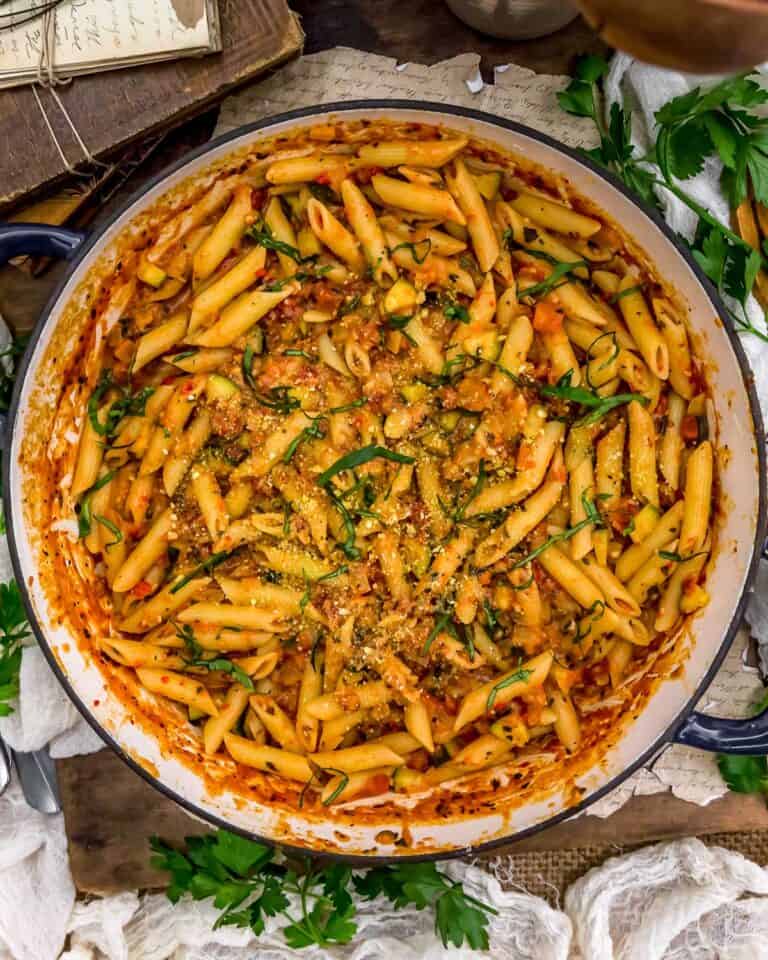 Tomato Roasted Red Pepper Pasta - Monkey and Me Kitchen Adventures
