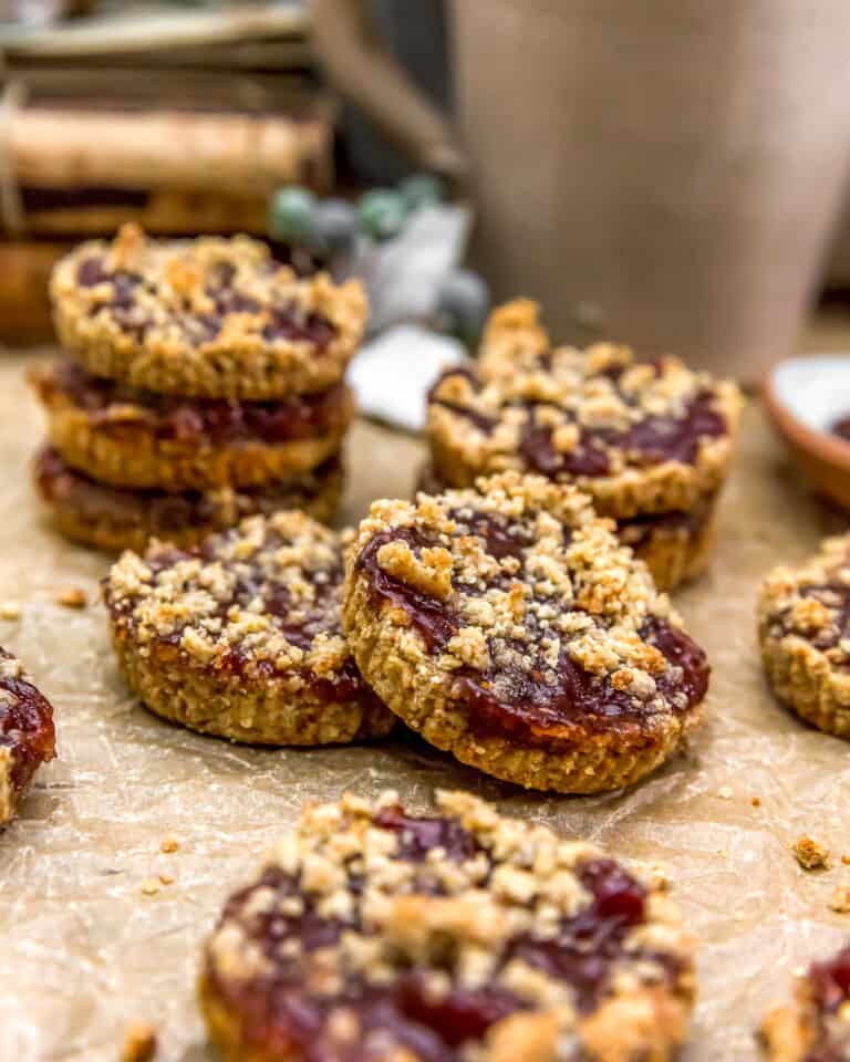 Vegan Raspberry Crumble Cookies - Monkey and Me Kitchen Adventures
