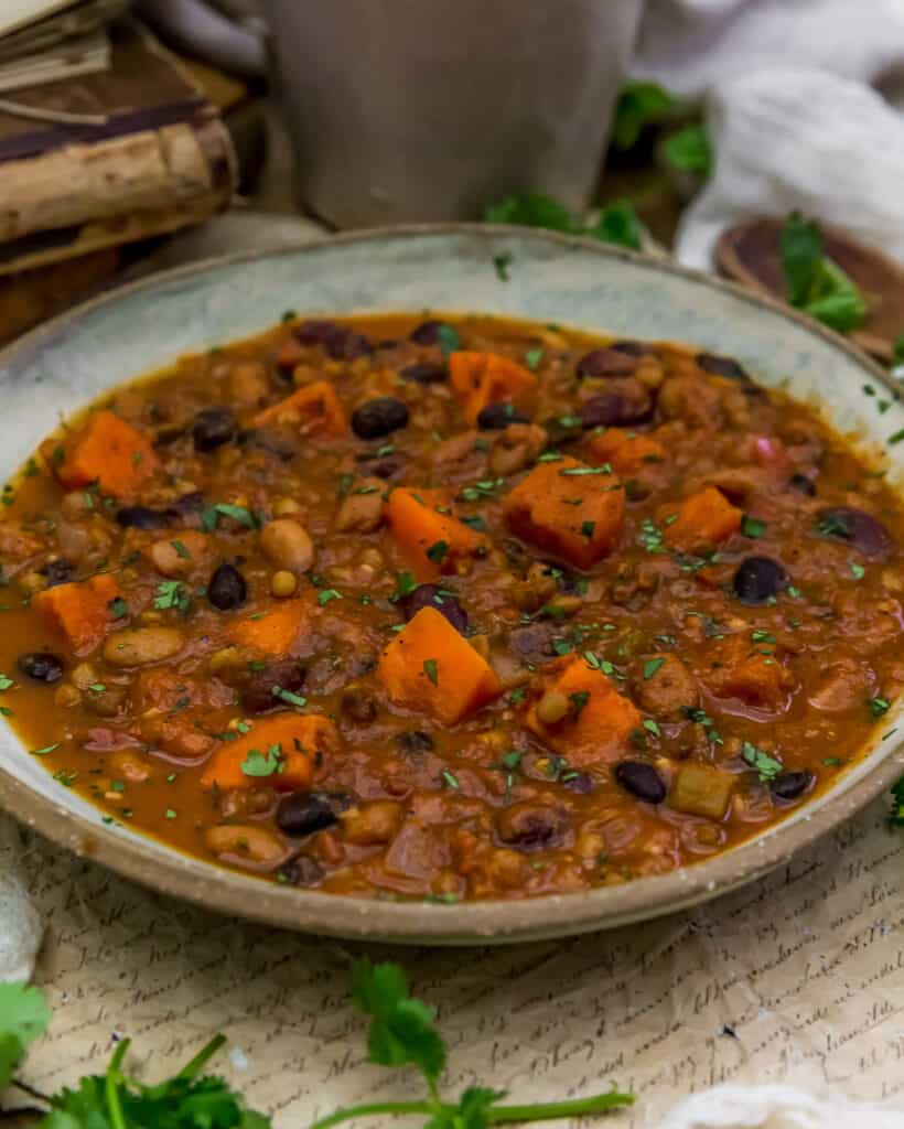 Easy Sweet Potato Bean Chili - Monkey and Me Kitchen Adventures