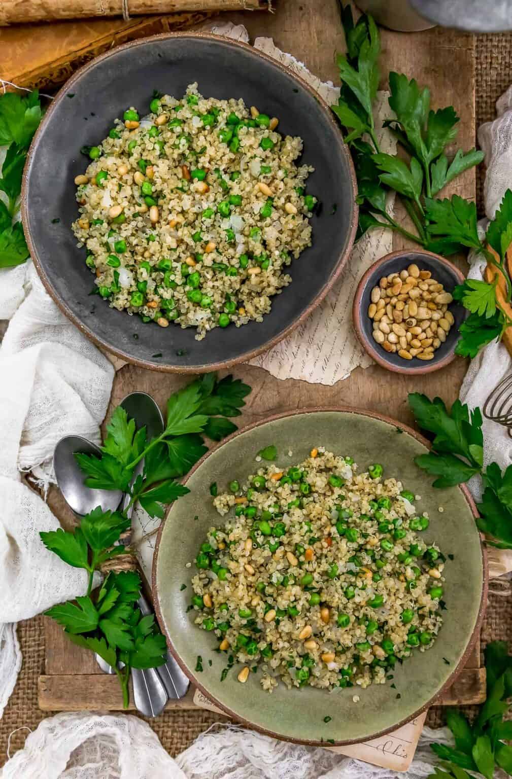 Easy Quinoa with Peas - Monkey and Me Kitchen Adventures