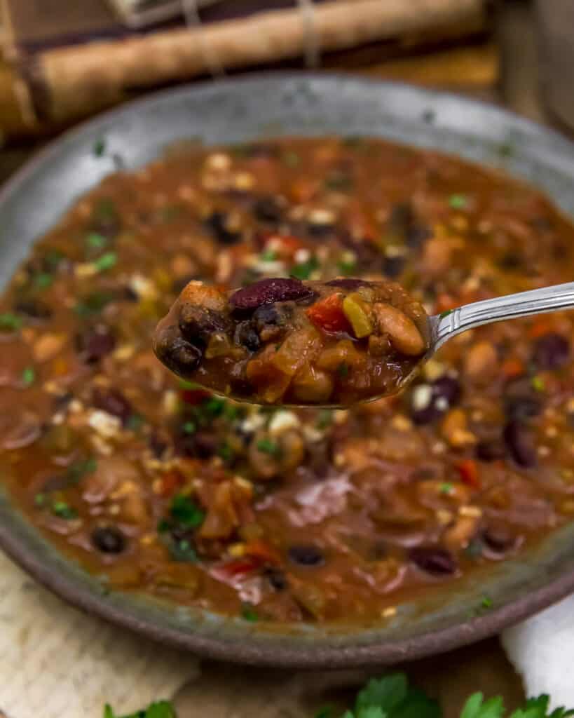 Fajita Bean Chili - Monkey and Me Kitchen Adventures