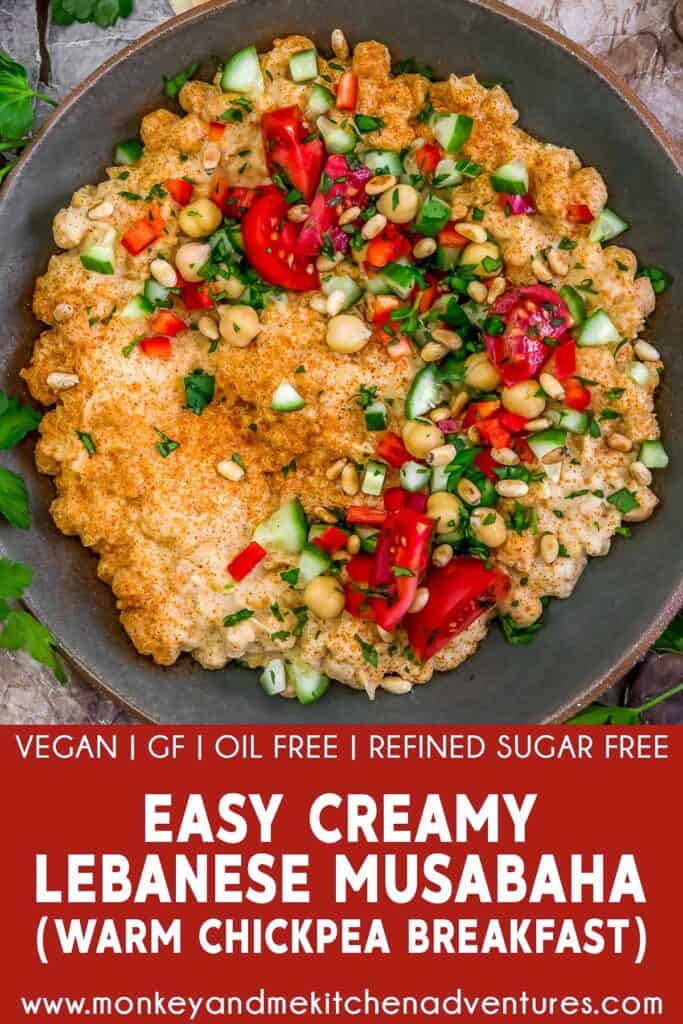 Easy Creamy Lebanese Musabaha (Warm Chickpea Breakfast) - Monkey and Me ...