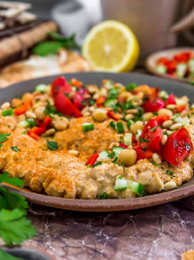 Easy Creamy Lebanese Musabaha (Warm Chickpea Breakfast) - Monkey and Me ...