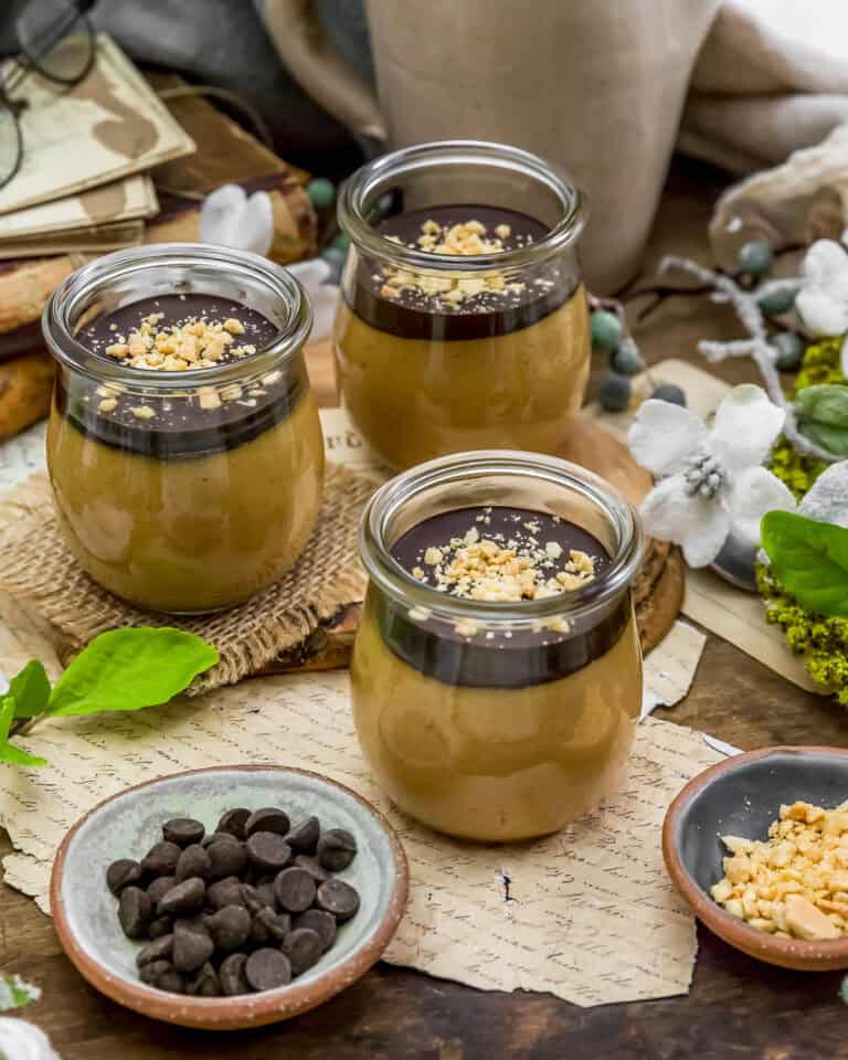 Vegan Peanut Butter Mousse with Chocolate Shell Topping - Monkey and Me ...