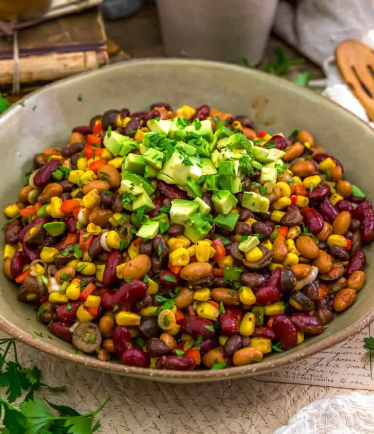 Easy Mexican Three Bean Salad - Monkey and Me Kitchen Adventures