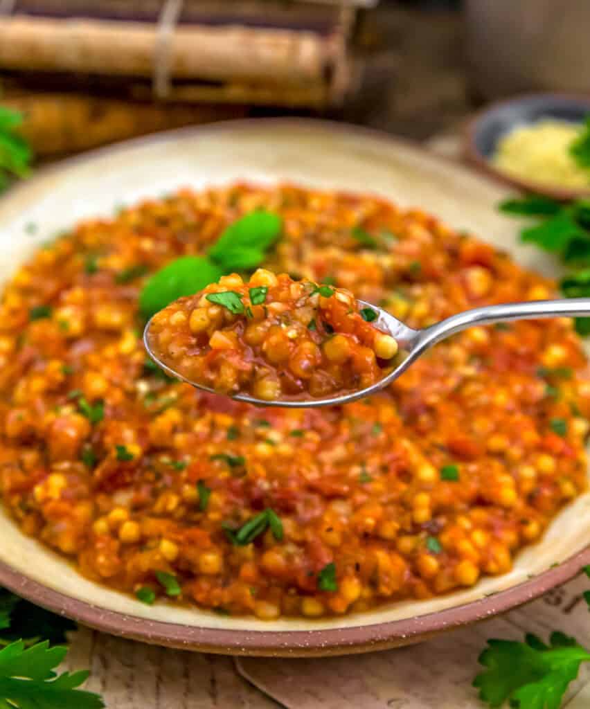 Italian Fregola-Style (Sardinian) Pasta Skillet - Monkey and Me Kitchen ...