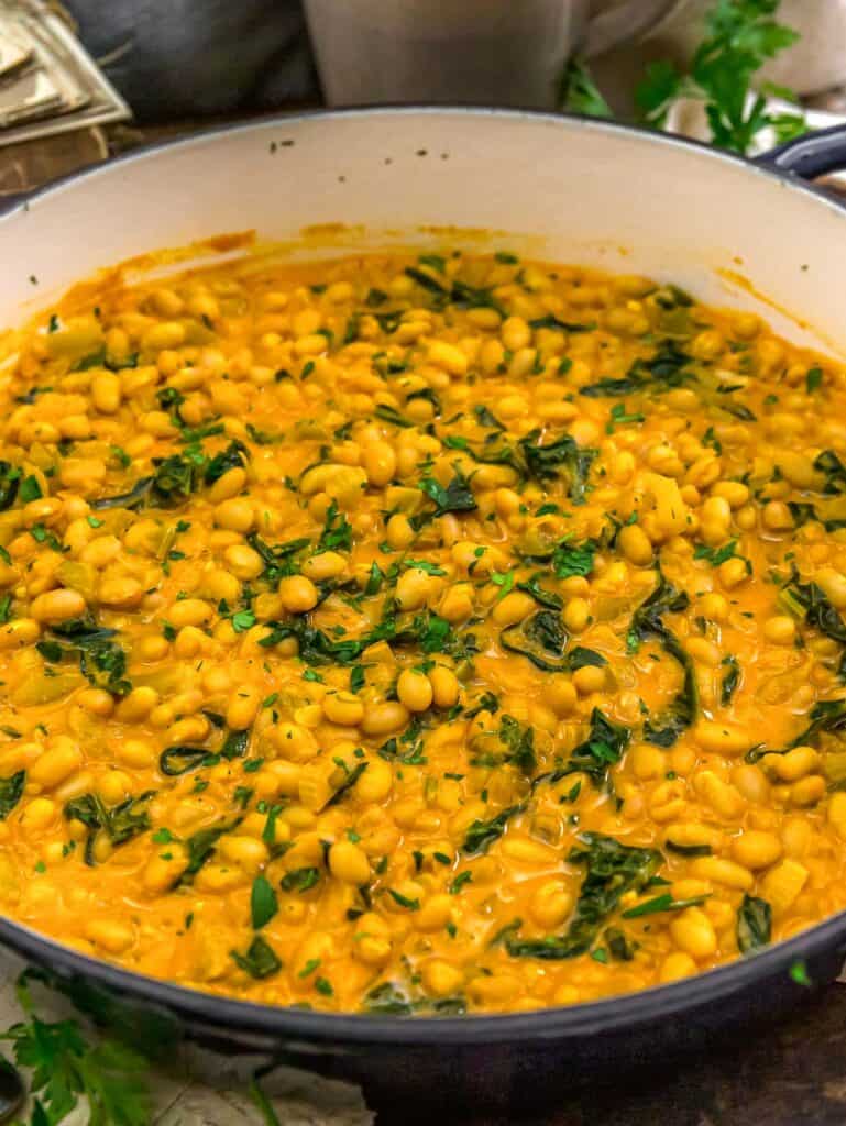 Buffalo Beans and Greens Skillet - Monkey and Me Kitchen Adventures