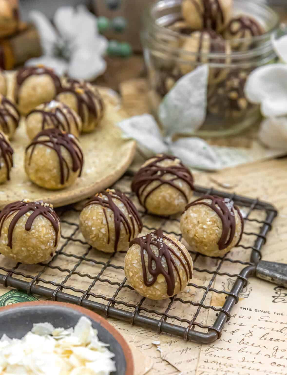 Healthy Almond Joy Bliss Balls - Monkey and Me Kitchen Adventures